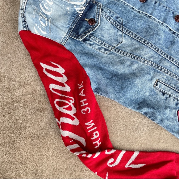 Desigual | Jackets & Coats | Desigual Coca Cola Denim Jacket With Red ...